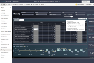 Planning, Budgeting and Forecasting with Power BI | Acterys Visual Planning